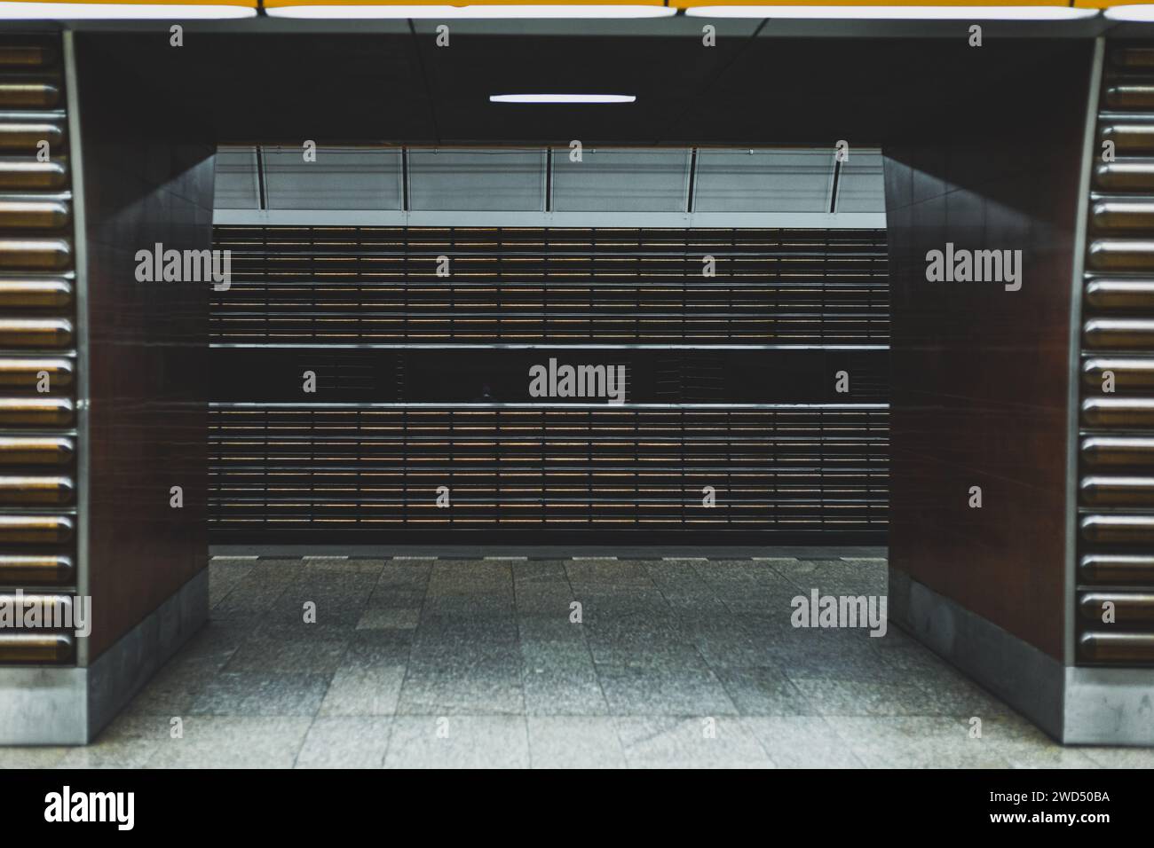modern architecture of empty metro station Stock Photo - Alamy
