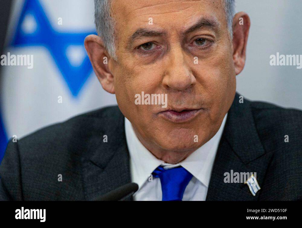 FILE - Israeli Prime Minister Benjamin Netanyahu chairs a cabinet ...