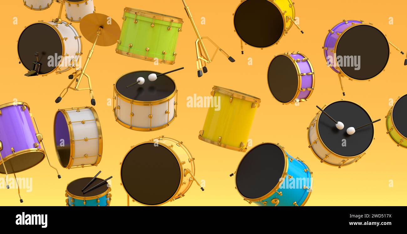 3d snare drum drumsticks hi-res stock photography and images - Alamy