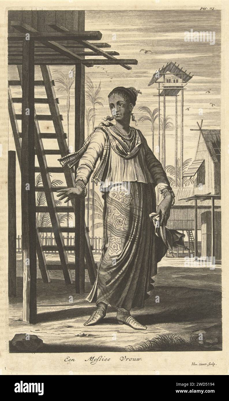 Portrait of a woman of mixed ethnic descent, Hendrik Causé, c. 1663 ...