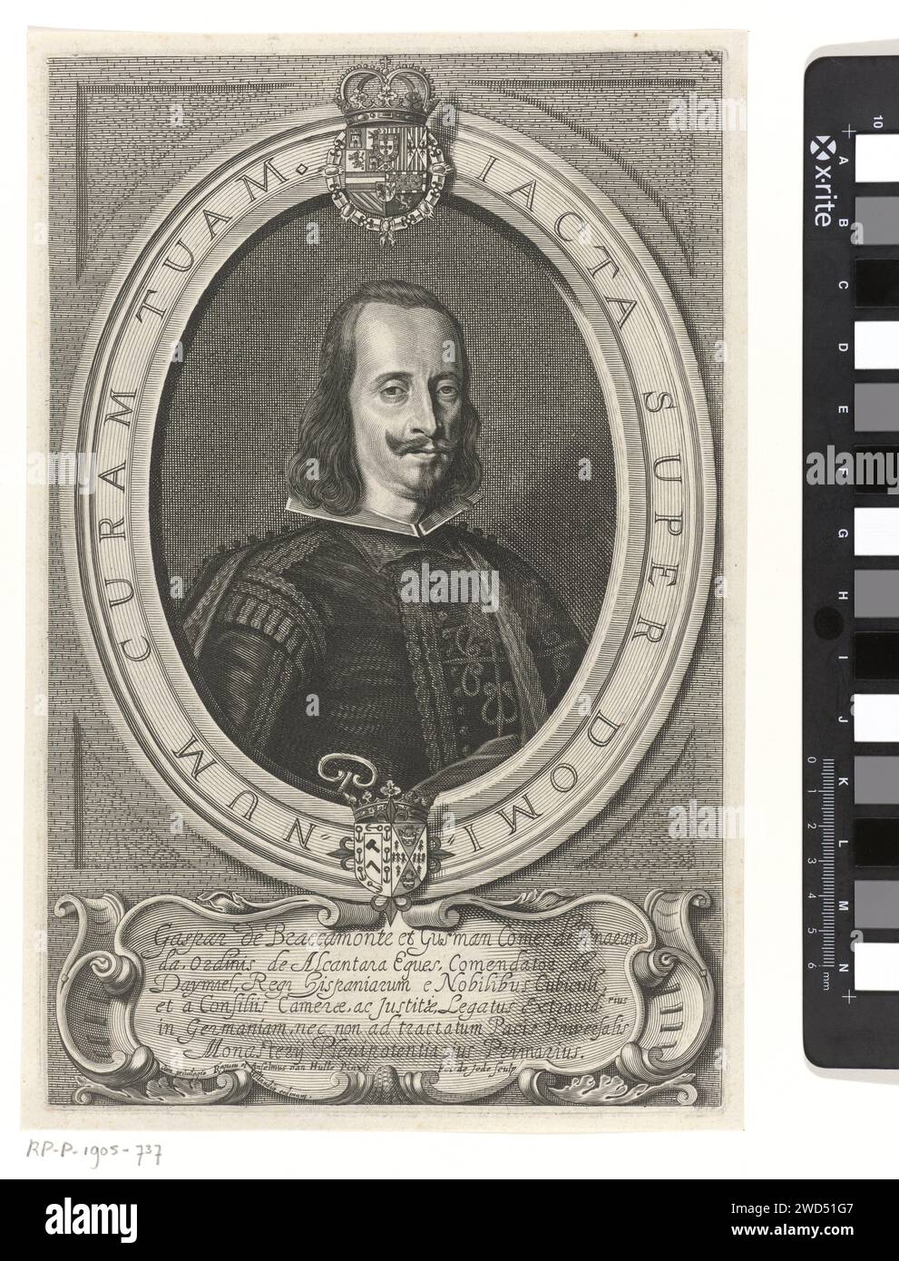 Portret Van Gaspar de Bracamonte and Guzman, Pieter de Jode (II), After Anselm Van Hulle, 1628 ...