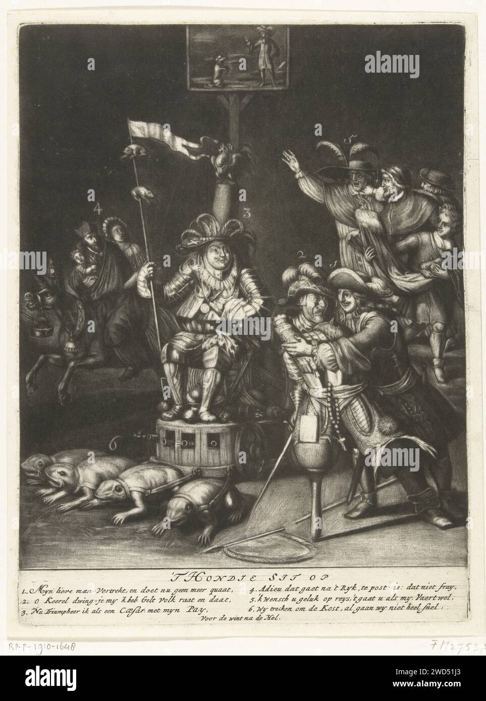 Cartoon on Louis XIV and the Dauphin, 1689, Anonymous, After Romeyn de ...