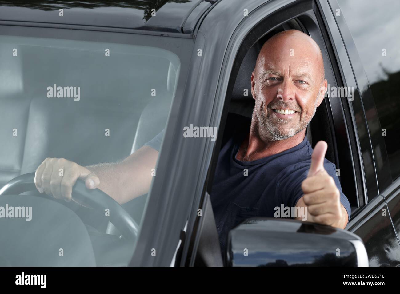 Bearded man driving hi-res stock photography and images - Alamy