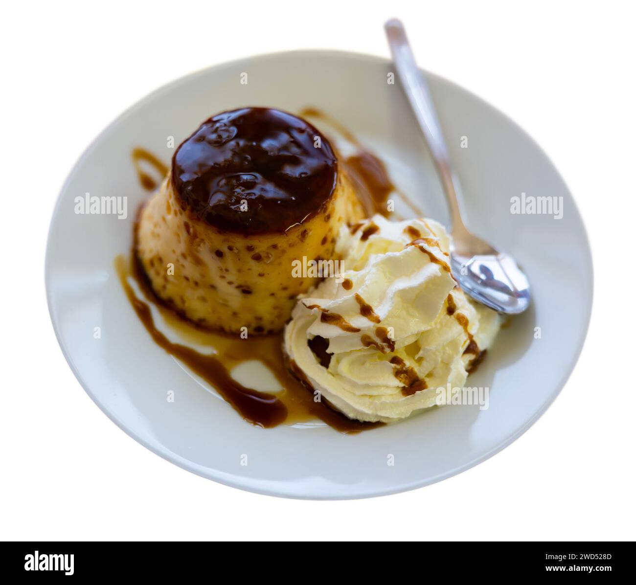 Custard egg caramel flan Cut Out Stock Images & Pictures - Alamy