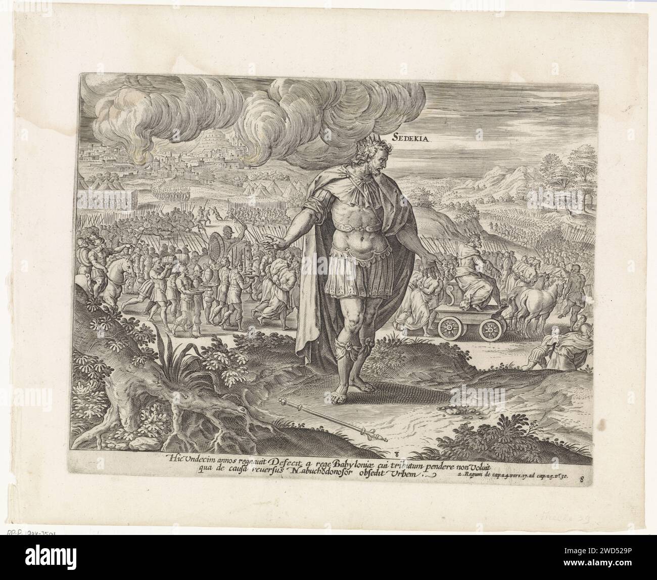 Sedekia, Jan Snellinck (I) (attributed to), 1643 print King Sedekia of ...