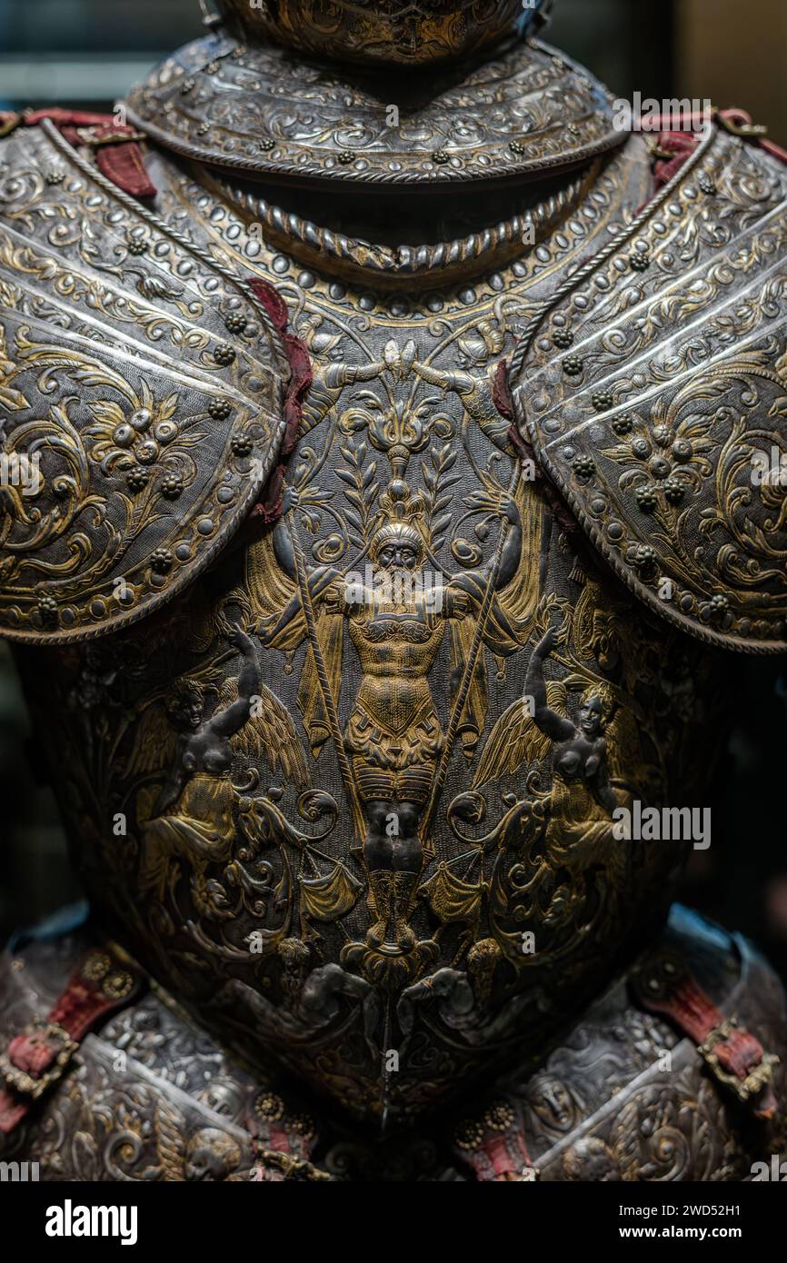Armours and weapons in Army museum of Paris, national military museum ...