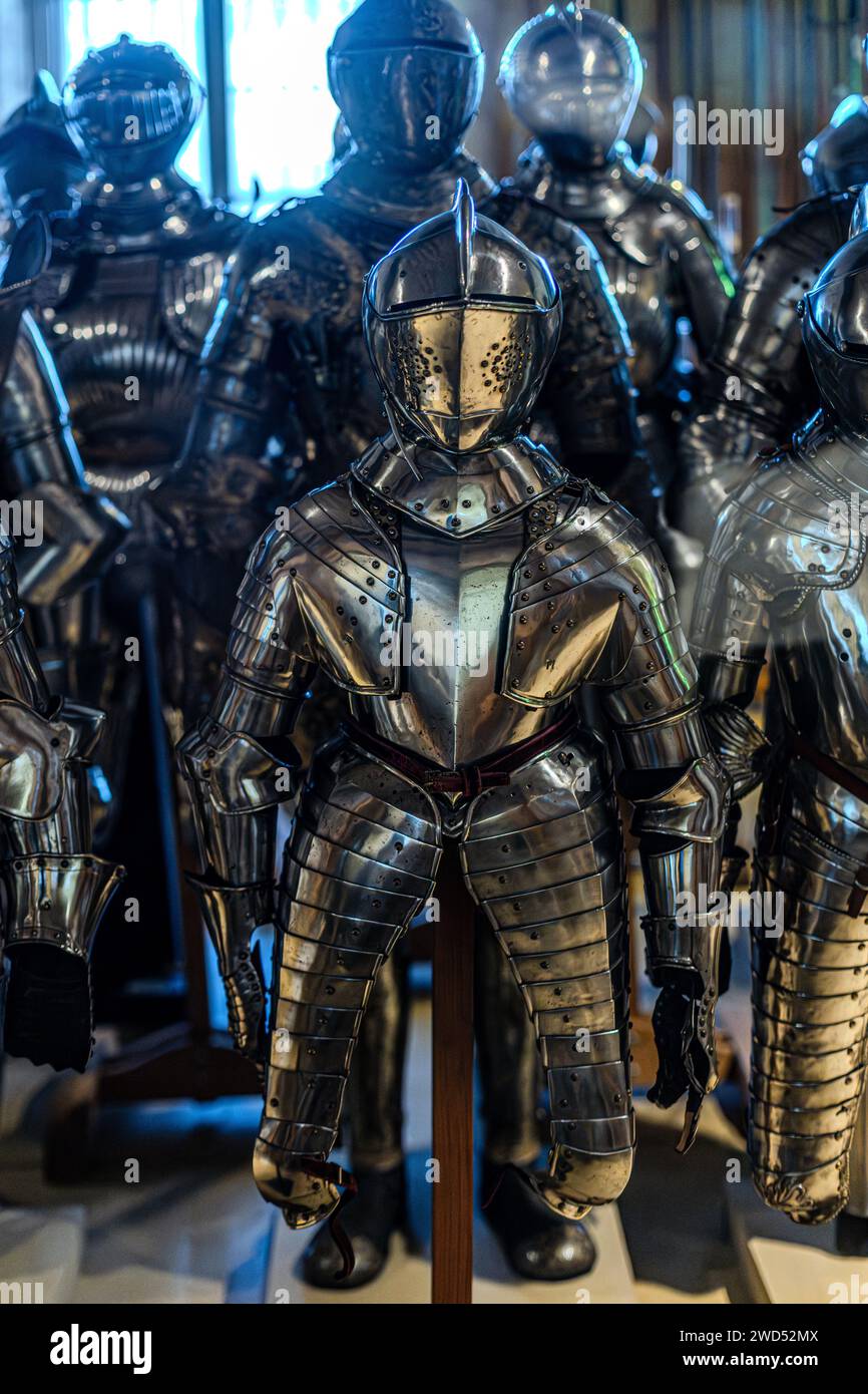 Armours and weapons in Army museum of Paris, national military museum ...