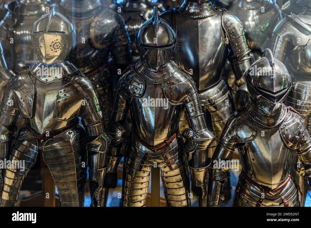 Armours and weapons in Army museum of Paris, national military museum ...