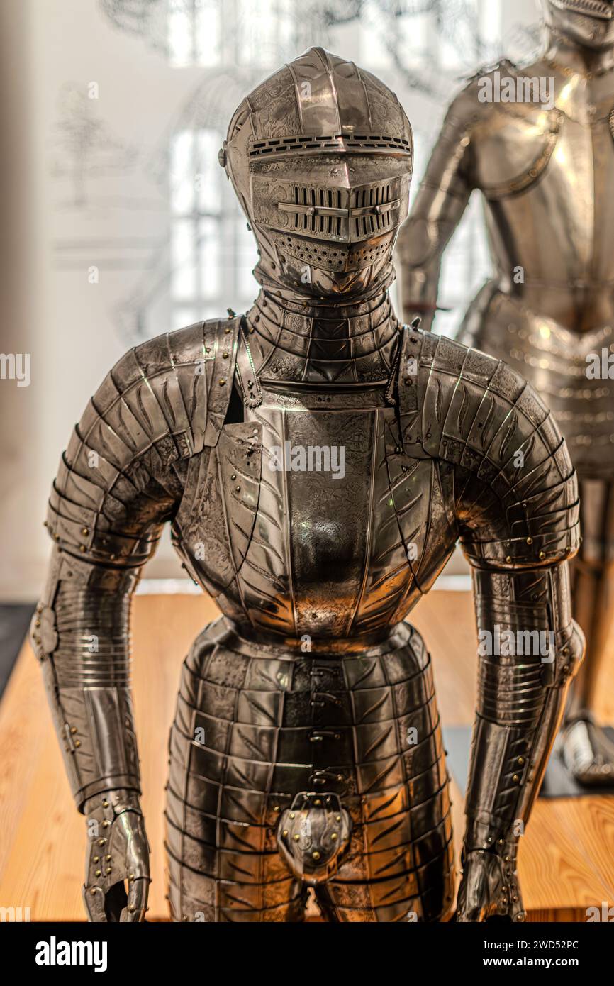 Armours and weapons in Army museum of Paris, national military museum ...