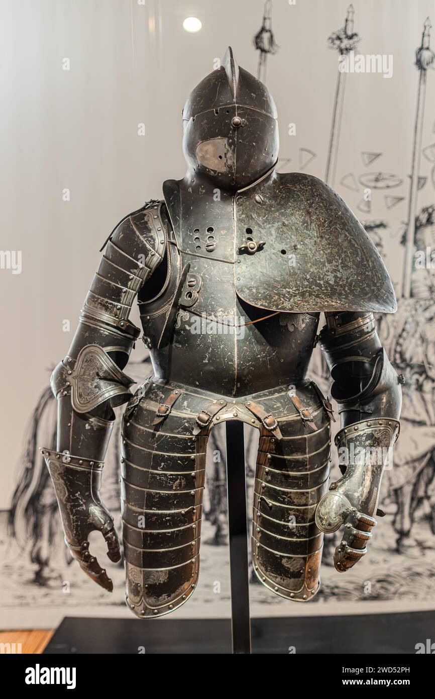 Armours and weapons in Army museum of Paris, national military museum ...
