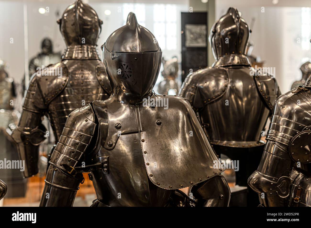 Armours and weapons in Army museum of Paris, national military museum ...