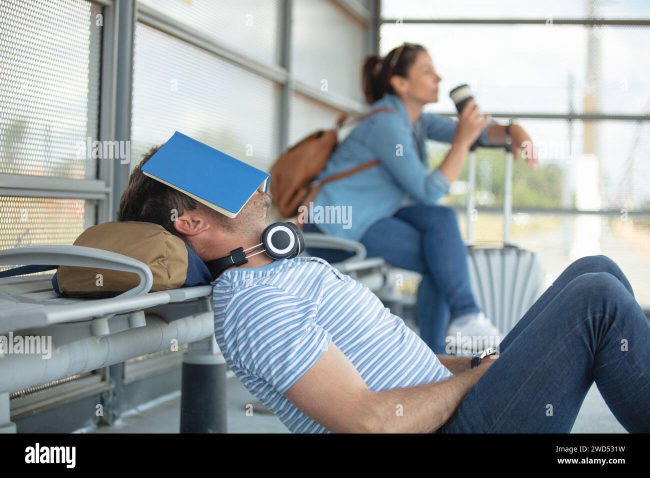 a man having a nap outdoors Stock Photo - Alamy