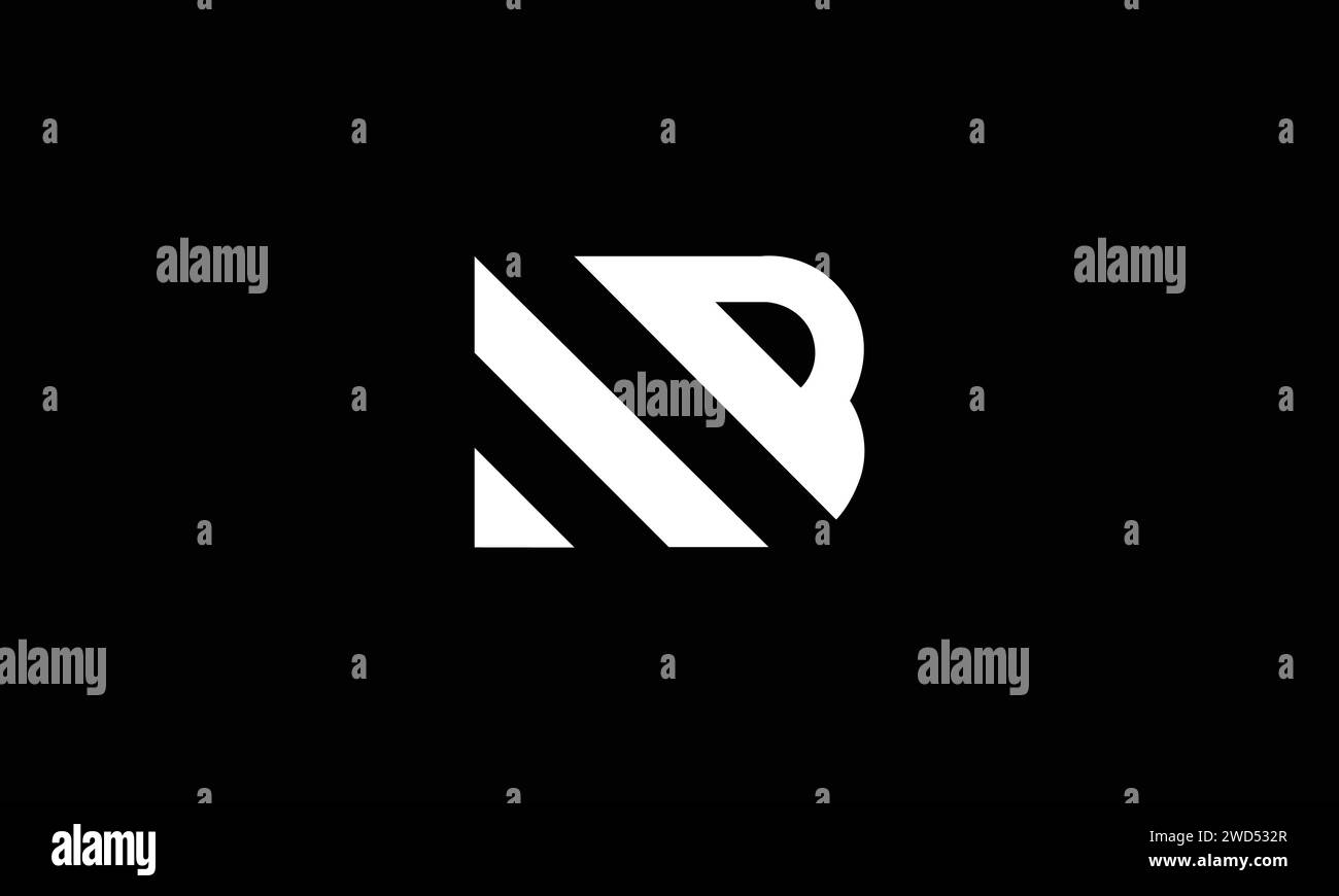 NB Logo Design , Initial Based NB Monogram Stock Vector Image & Art - Alamy