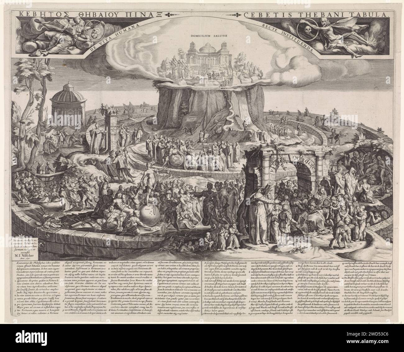 Tabula Cebetis, anonymous, after Jacob Matham, after Hendrick Goltzius ...