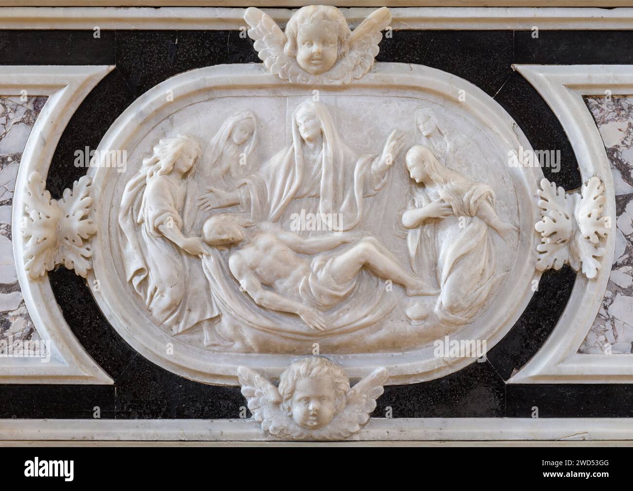 VICENZA, ITALY - NOVEMBER 5, 2023: The the marble baroqe relief of ...
