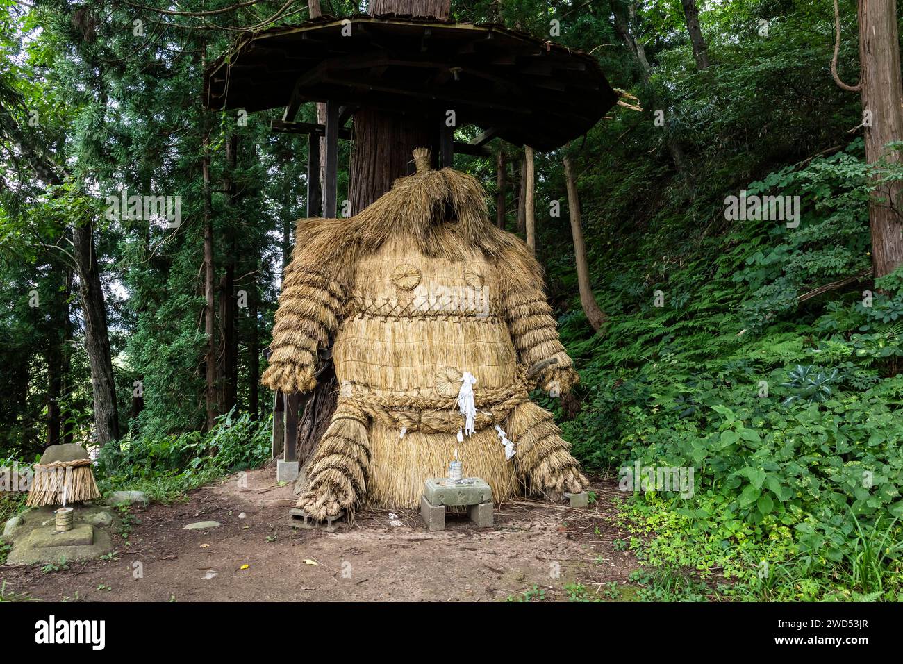Giant straw doll, local guardian deity, named Kashima(Kashimasama ...