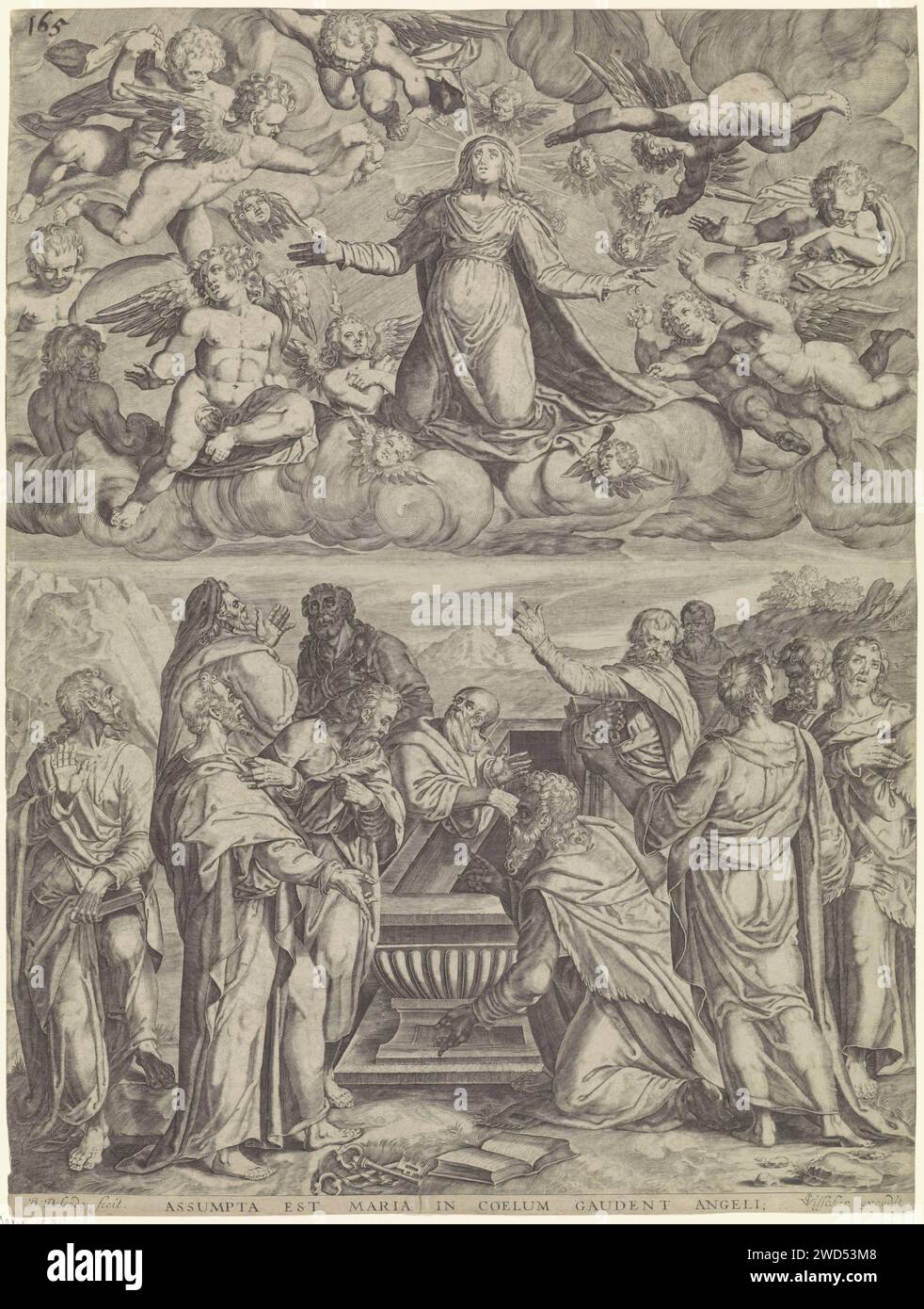 Ascension of Maria, Bartholomeus Willemsz. Dolendo, 1580 - 1626 print ...