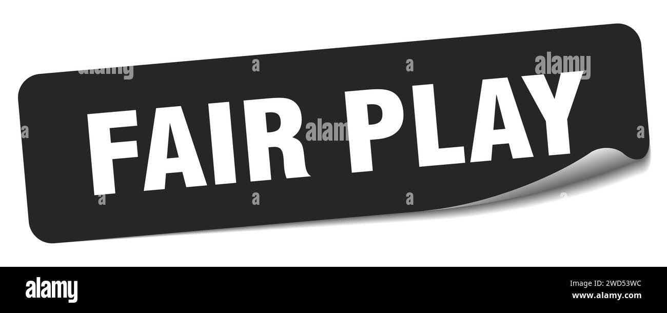 fair play sticker. fair play rectangular label isolated on white ...