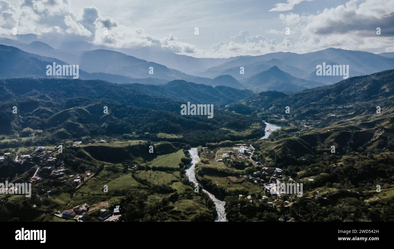 Aerial photography with drone, landscapes and natural backgrounds Stock ...