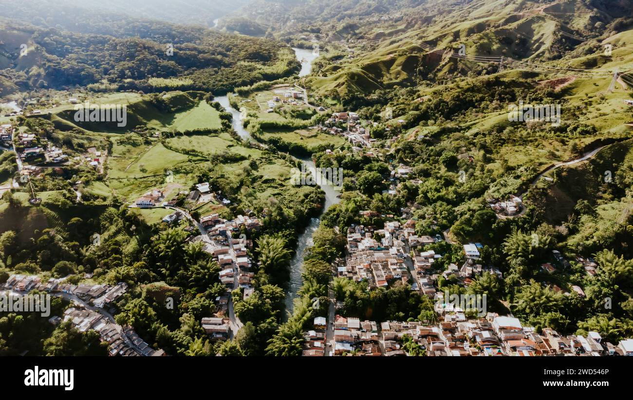 Aerial photography with drone, landscapes and natural backgrounds Stock ...