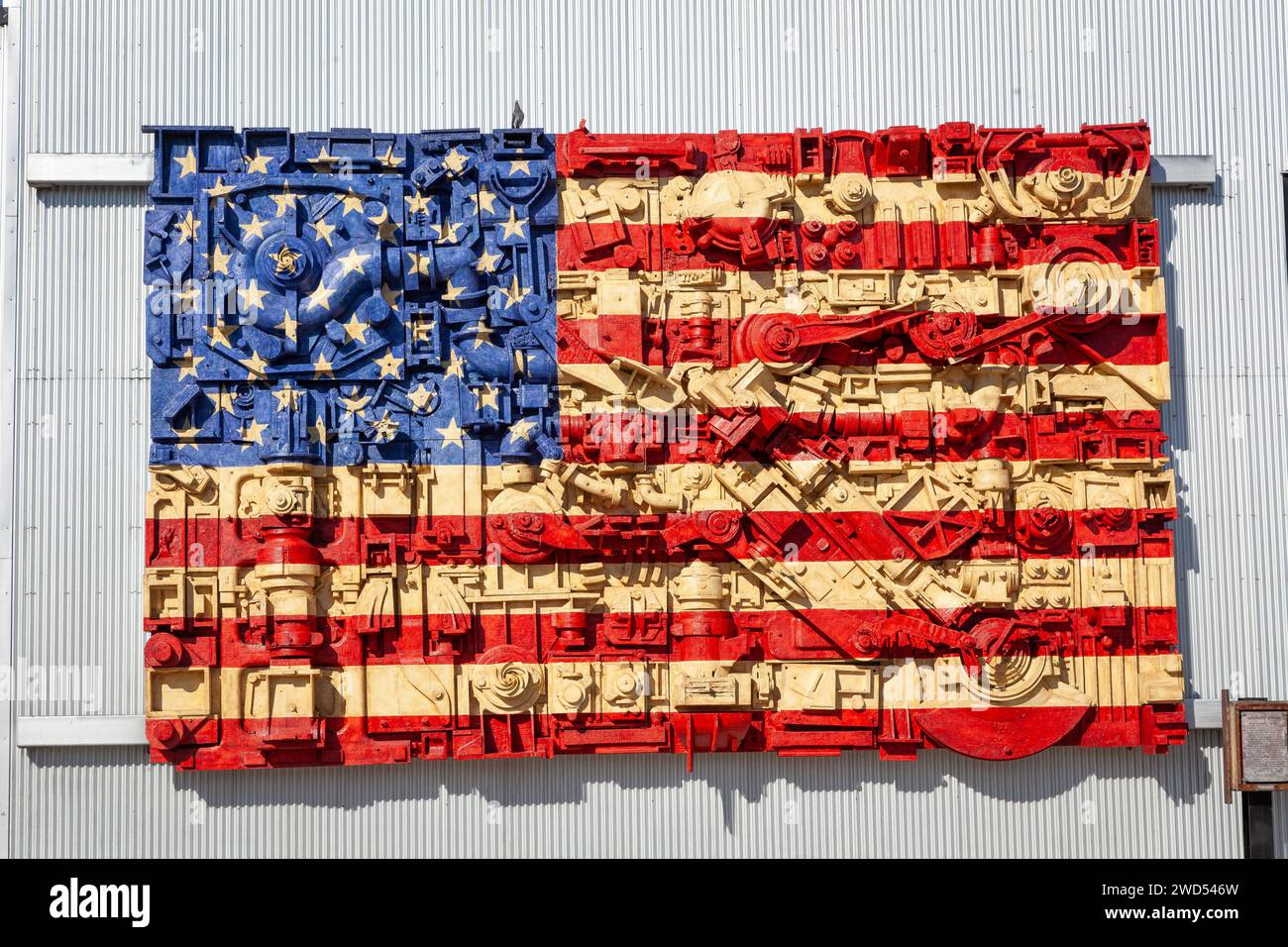American flag made with industrial patterns and molds Stock Photo - Alamy