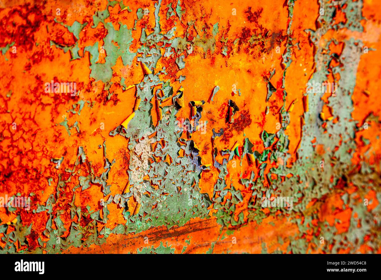 Rusty old industrial carts with pealing paint Stock Photo - Alamy