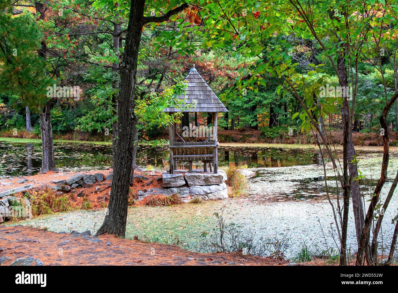Beautiful scenery pond gazebo water hi-res stock photography and images ...