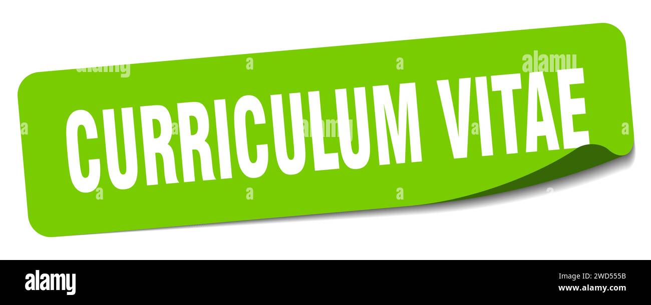 curriculum vitae sticker. curriculum vitae rectangular label isolated ...