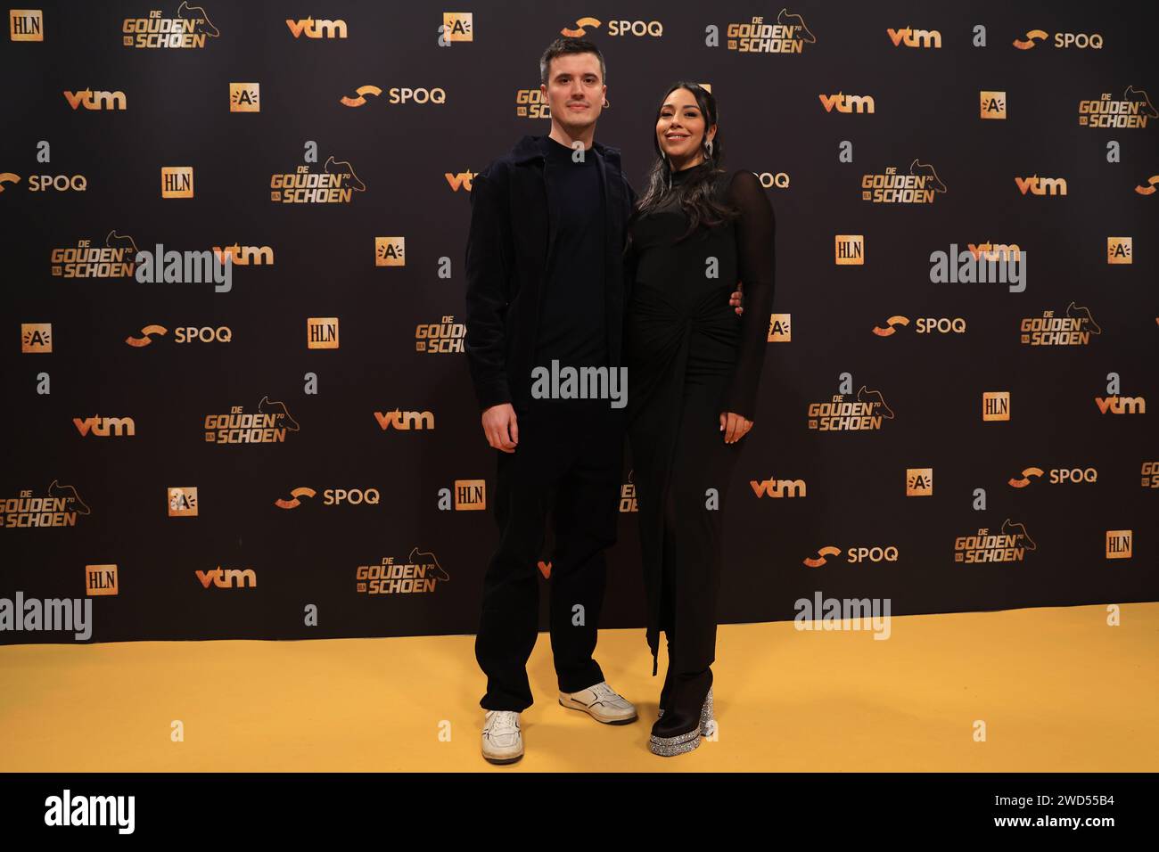 Antwerp, Belgium. 18th Jan, 2024. Danira Boukhriss and Ward Kerremans ...