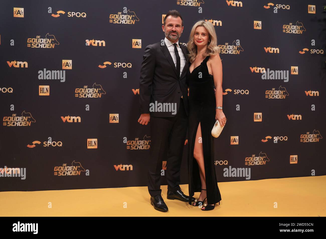 Antwerp, Belgium. 18th Jan, 2024. Ivan Leko and partner pictured during ...
