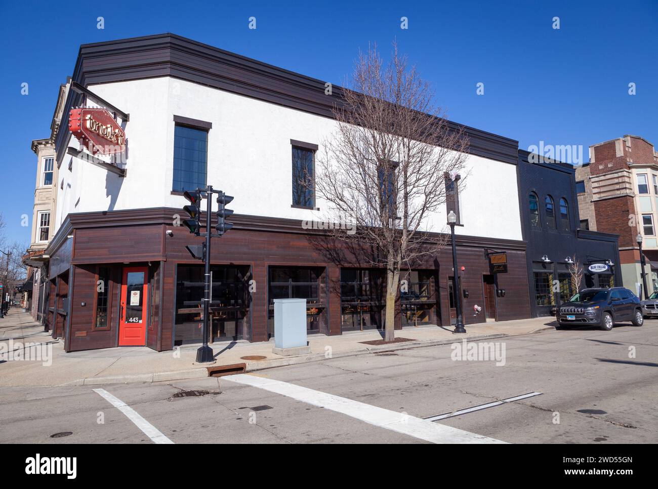 Street view of downtown Beloit Wisconsin Stock Photo - Alamy