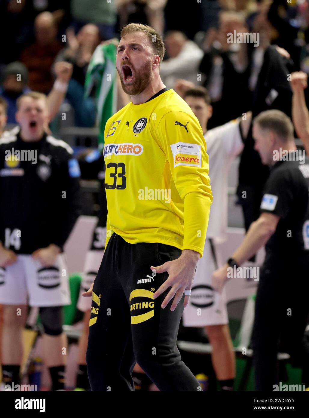 Andreas Wolff of Germany Jubel Germany vs Iceland EHF Mens Handball ...