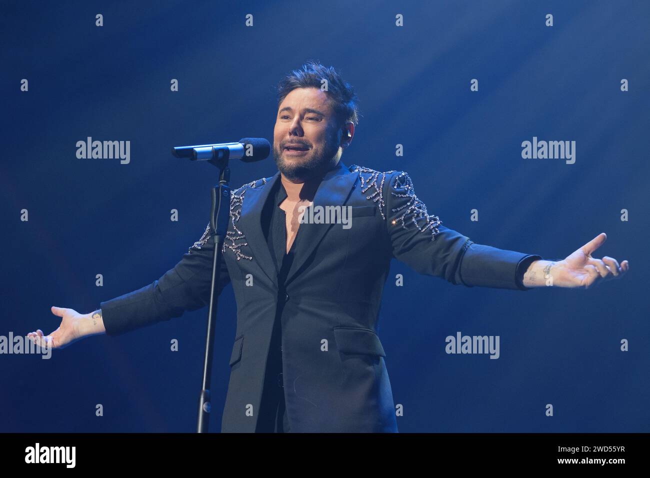 Singer Miguel Poveda during a performance at Inverfest 2024, at the ...