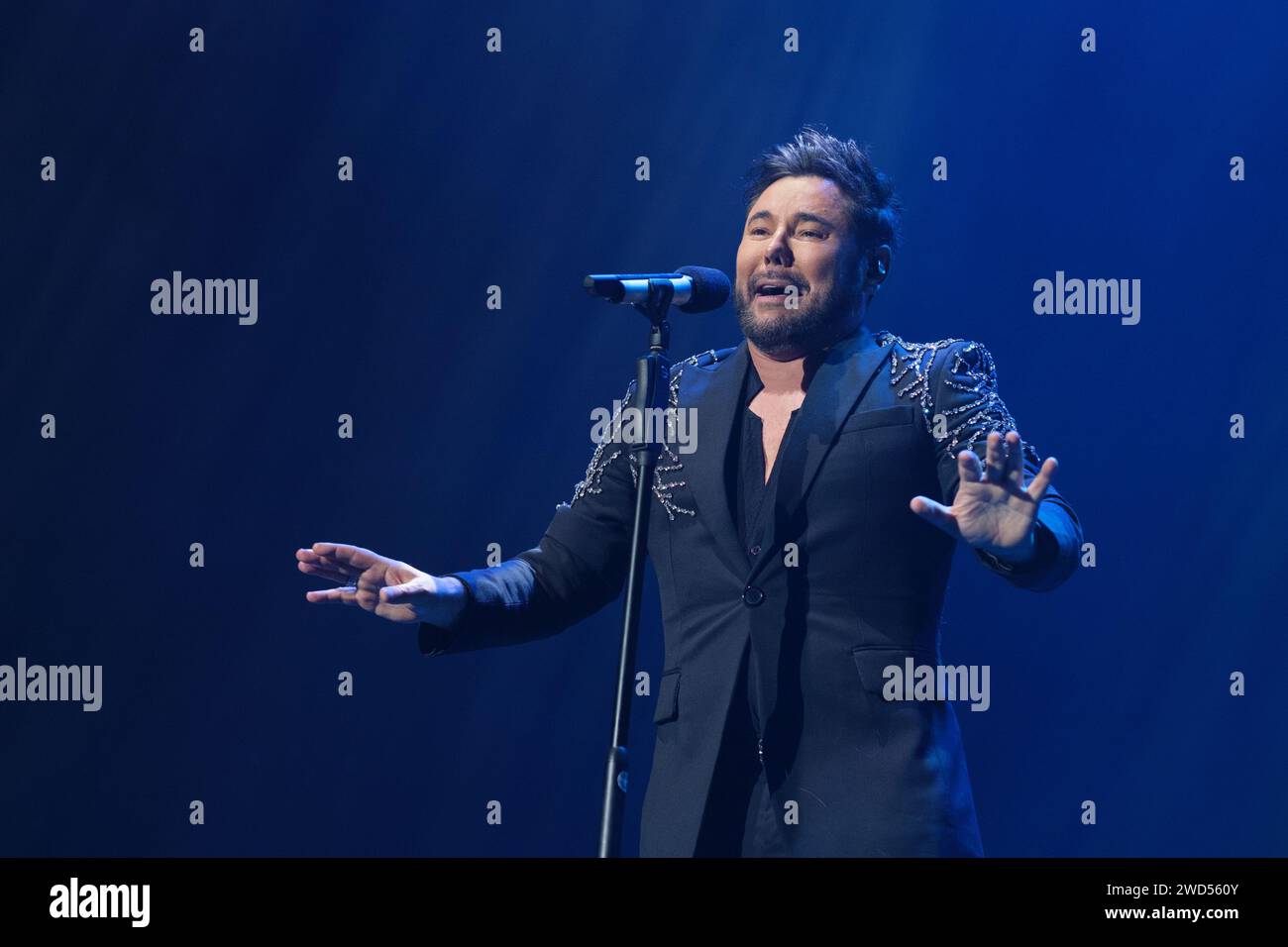 Singer Miguel Poveda during a performance at Inverfest 2024, at the ...