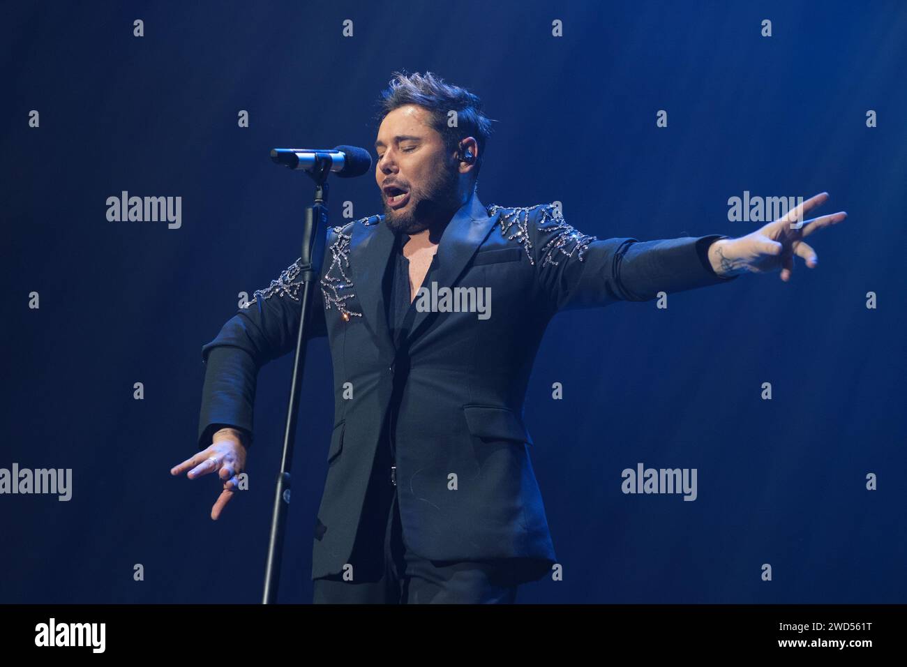 Singer Miguel Poveda during a performance at Inverfest 2024, at the ...