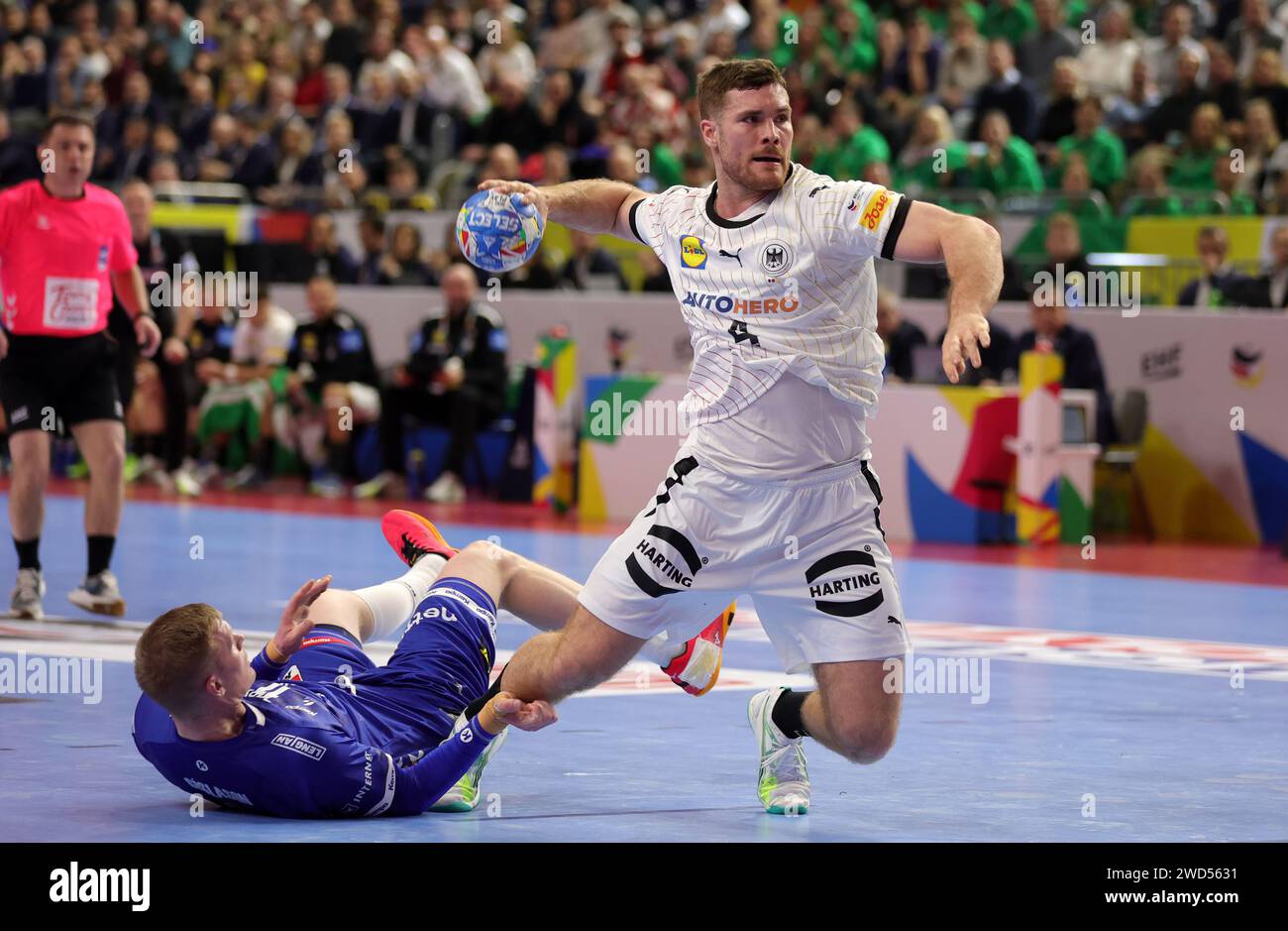 Johannes Golla of Germany Germany vs Iceland EHF Mens Handball EURO ...