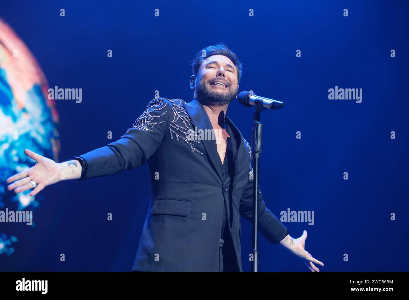 Singer Miguel Poveda during a performance at Inverfest 2024, at the ...