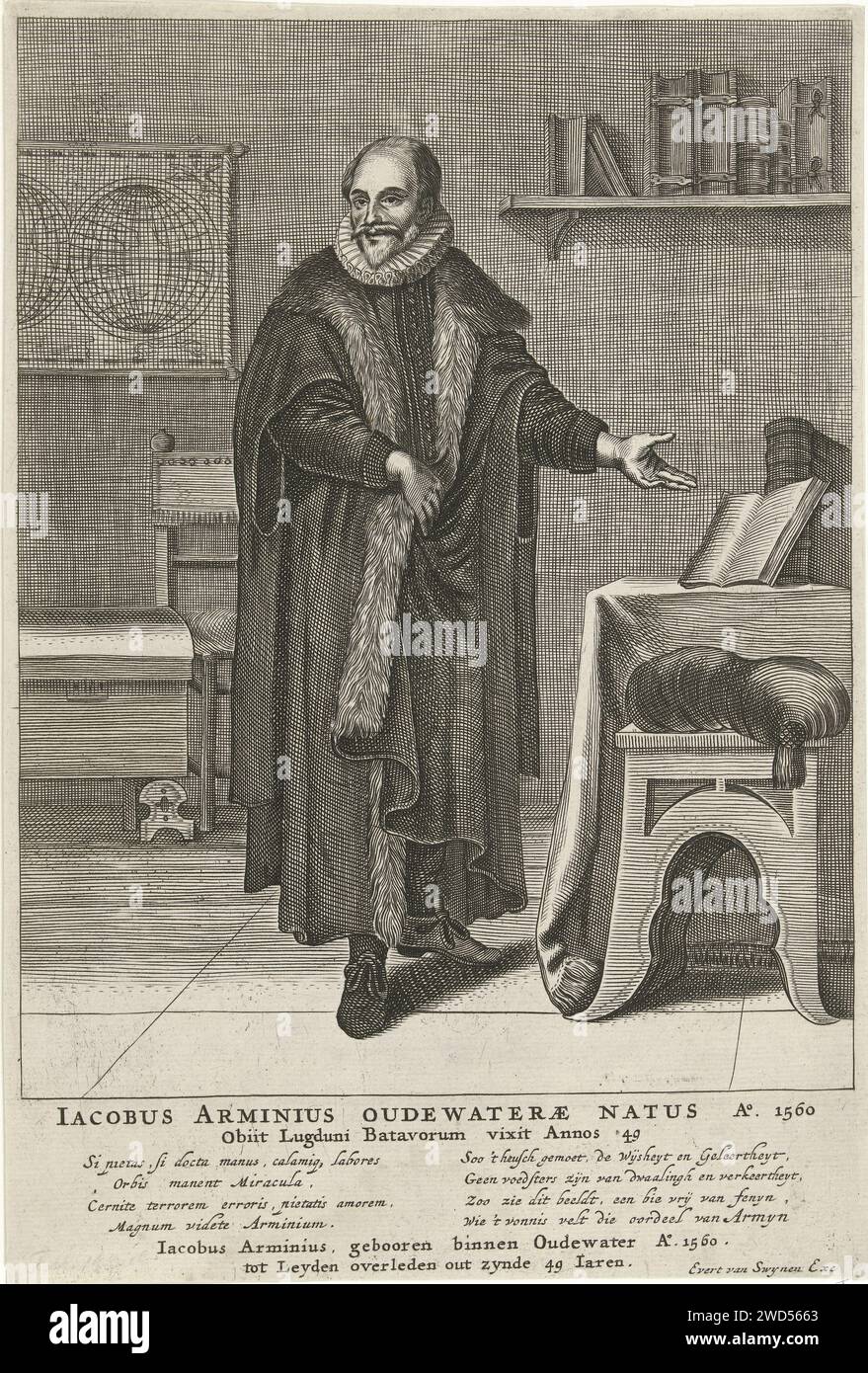 Portrait of Jacobus Arminius, Pieter Holsteyn (II), c. 1624 - 1673 ...