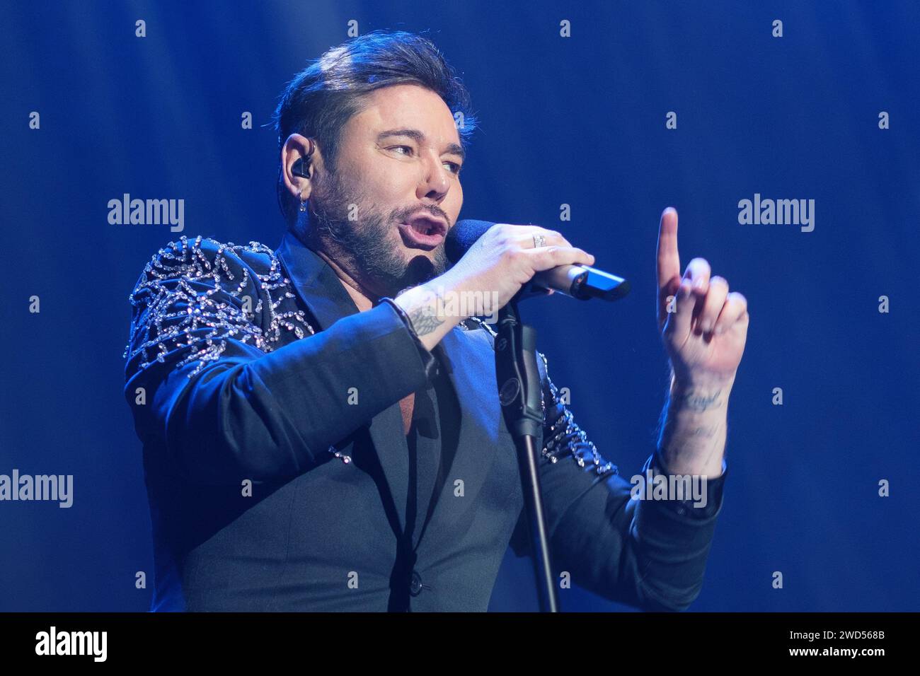 Singer Miguel Poveda during a performance at Inverfest 2024, at the ...