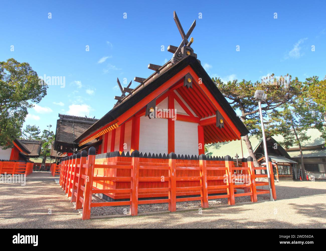 Sumiyoshi Taisha Shrine or Sumiyoshi Taisha in Osaka, Japan Stock Photo ...
