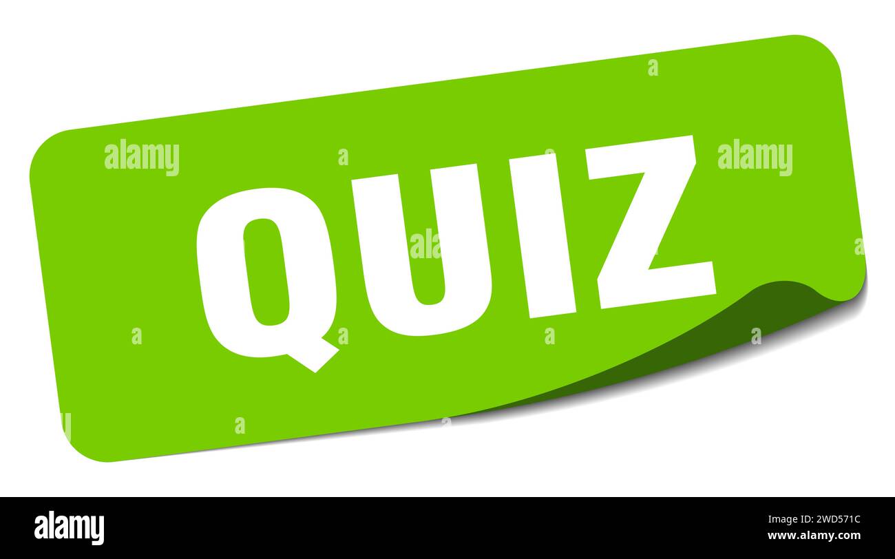 quiz sticker. quiz rectangular label isolated on white background Stock ...