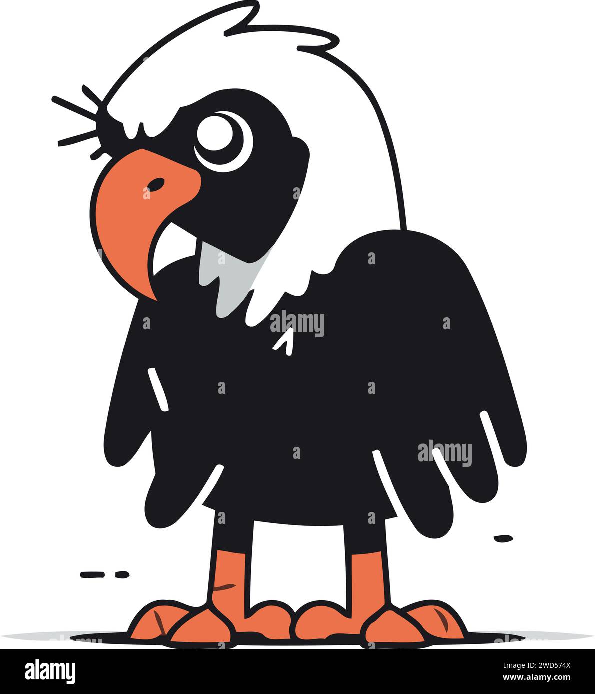 Eagle vector illustration isolated on a white background. Cartoon style ...