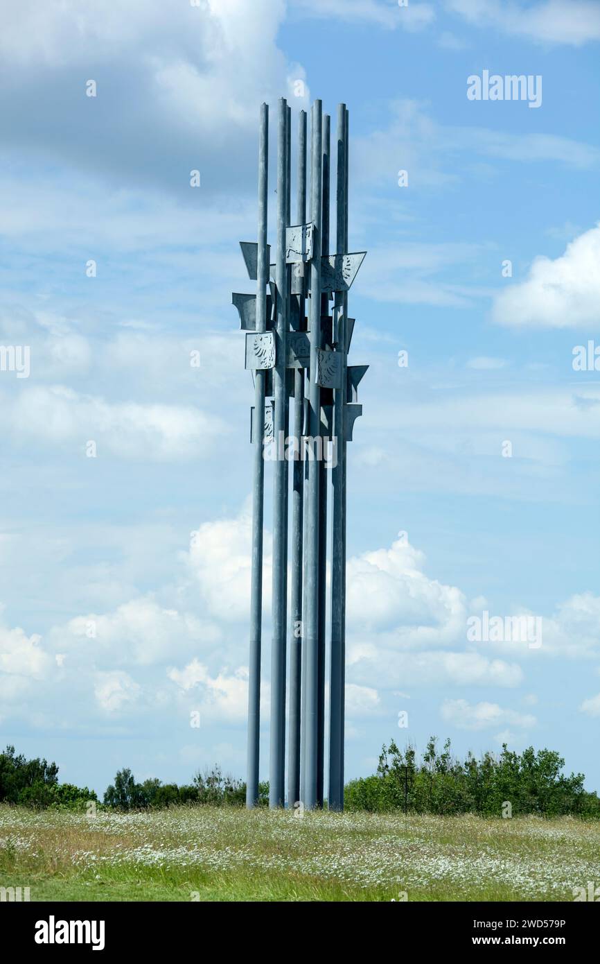 The tall monument of the Battle of Grunwald fought in 1410 (Grunwald ...