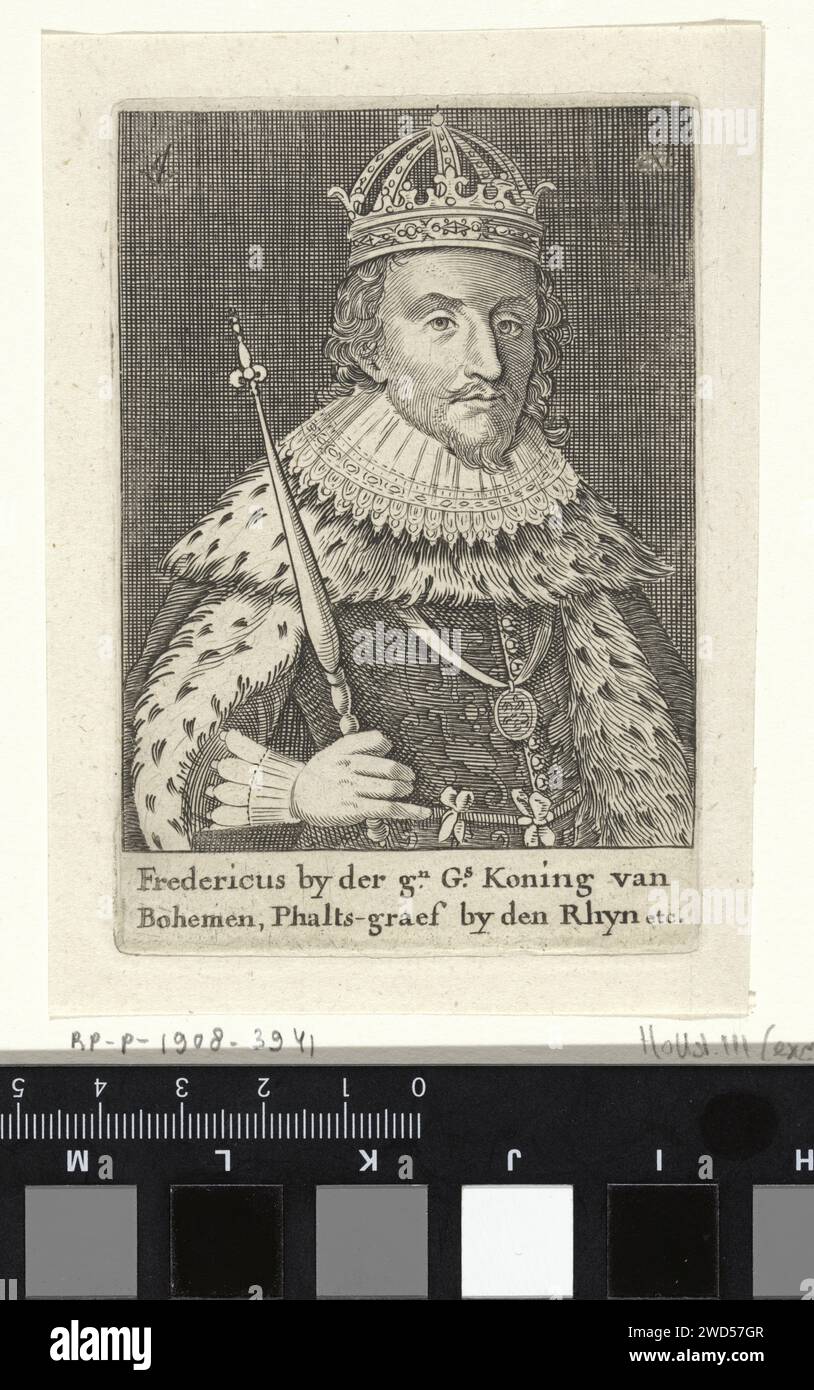Portrait of Frederik V van de Palts, Anonymous, 1619 - 1652 print ...
