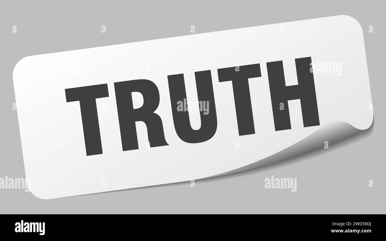 truth sticker. truth rectangular label isolated on white background ...