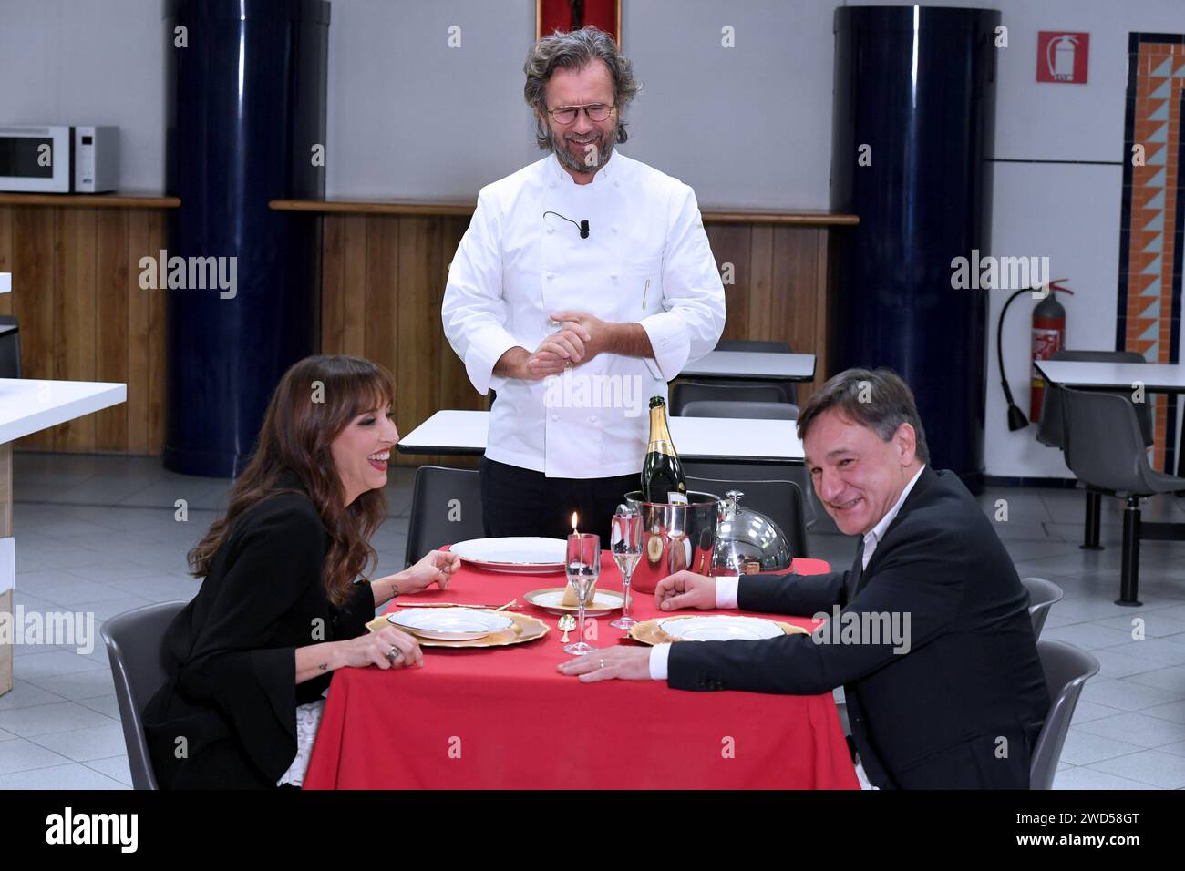 Milan, Italy. 18th Jan, 2024. Milan, TV broadcast "Splendida cornice ...