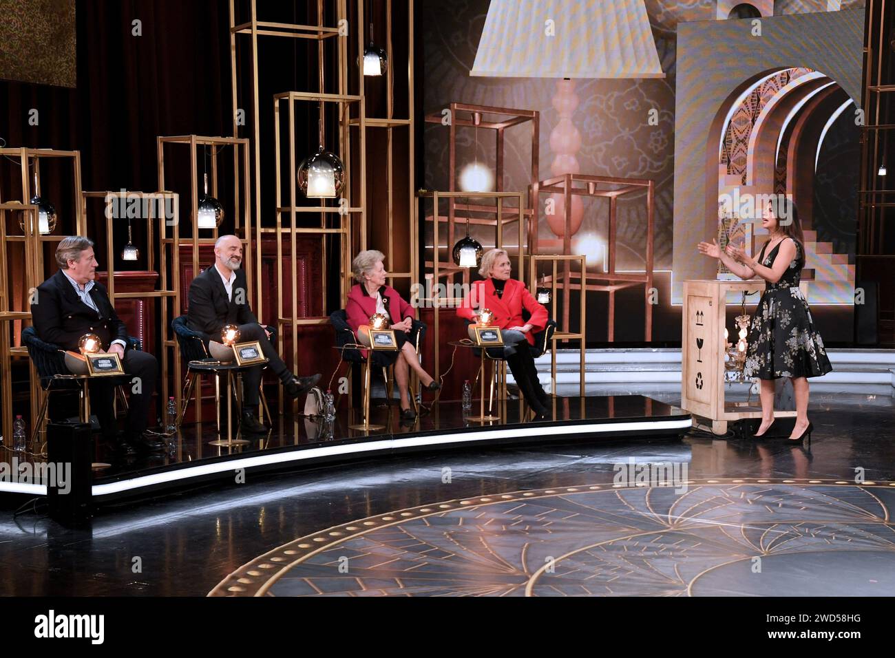 Milan, Italy. 18th Jan, 2024. Milan, TV broadcast "Splendida cornice ...
