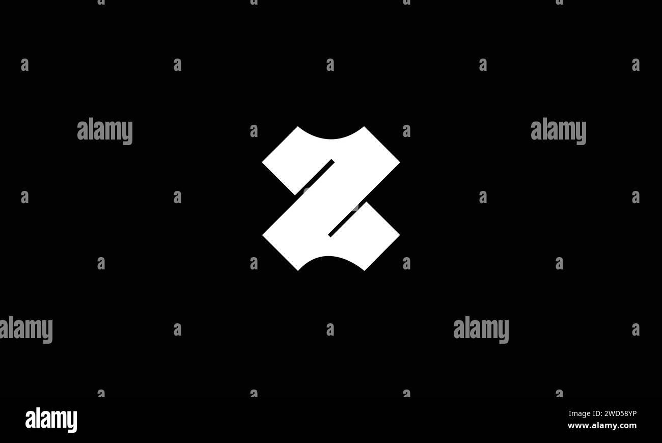 Initial letter z logo design Black and White Stock Photos & Images - Alamy