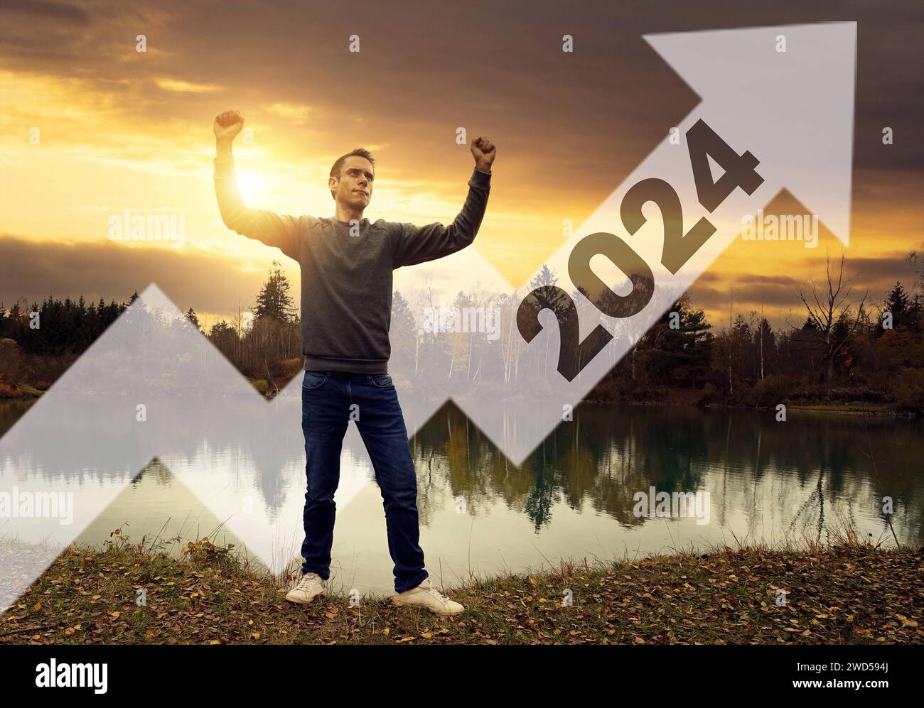 January 18, 2024: Young man celebrates his success in 2024 and strives ...