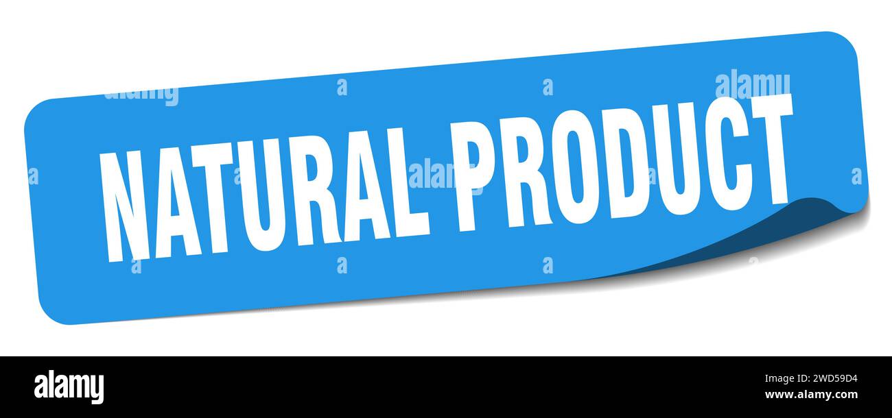 natural product sticker. natural product rectangular label isolated on ...